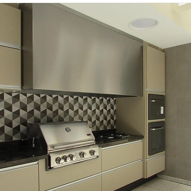 PAINEL BOX LISO EM INOX PARA CHURRASQUEIRA - Varanda Lazer